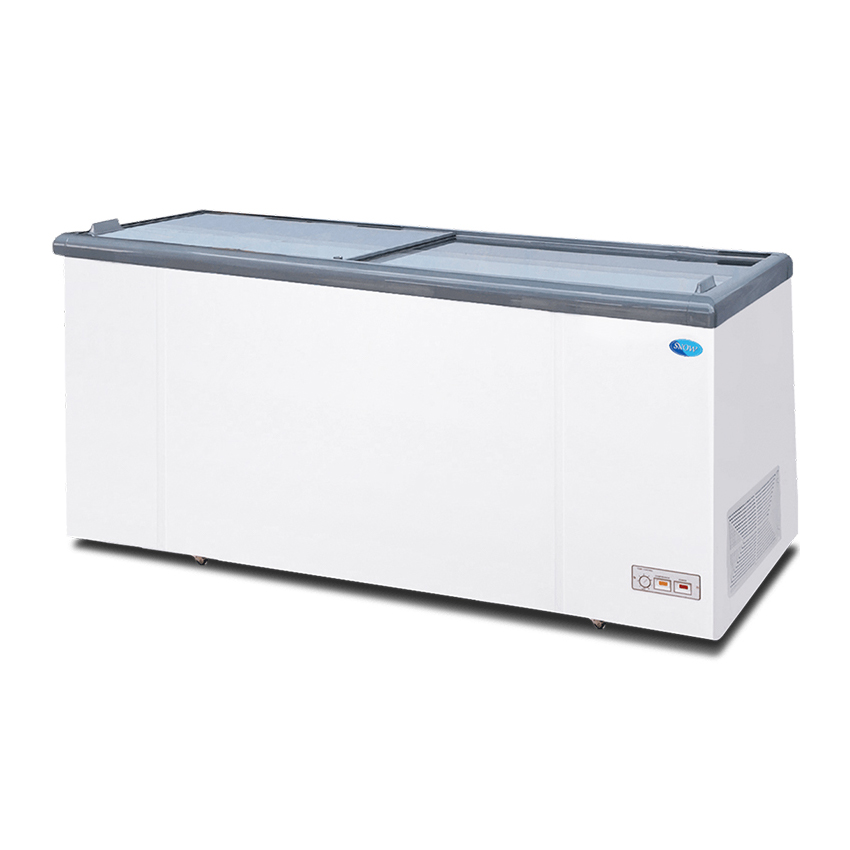 Snow 710L 2 Door Flat Sliding Glass LED Chest Freezer LY750GL-L | Seng Huat
